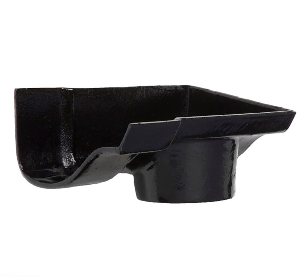 Cast Iron Og Gutter Drop End Outlet - cast iron drop end outlet for Og