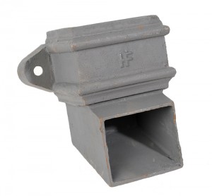 Cast iron rectangular pipe shoe front eared - rectangular pipe shoe