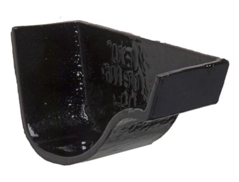 Cast iron OG gutter stopend right hand external - cast iron ogee