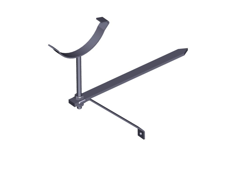 Drive in rise and fall bracket for cast iron gutter
