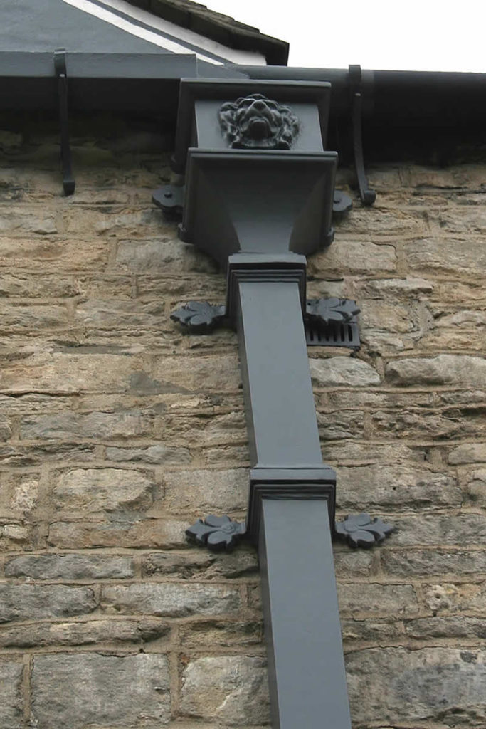 Cast Iron Gutters and Pipe Make a Period Home