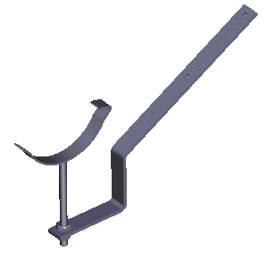 Top rafter rise and fall bracket for beaded half round cast gutter