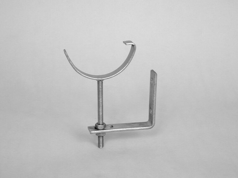Fascia rise and fall bracket for half round cast iron gutter