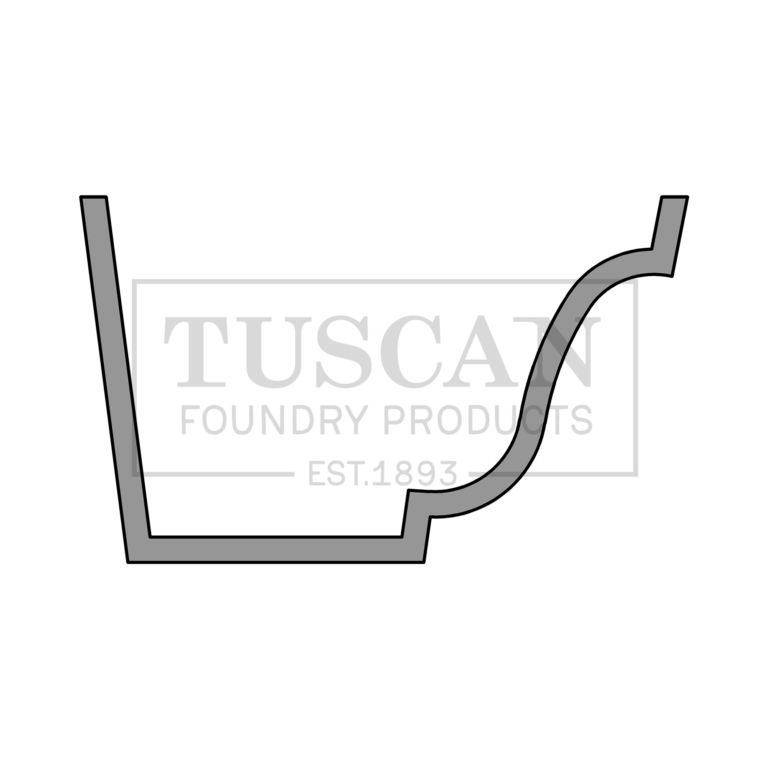 Regent no.16 sand cast iron moulded gutter - large sand cast iron Og