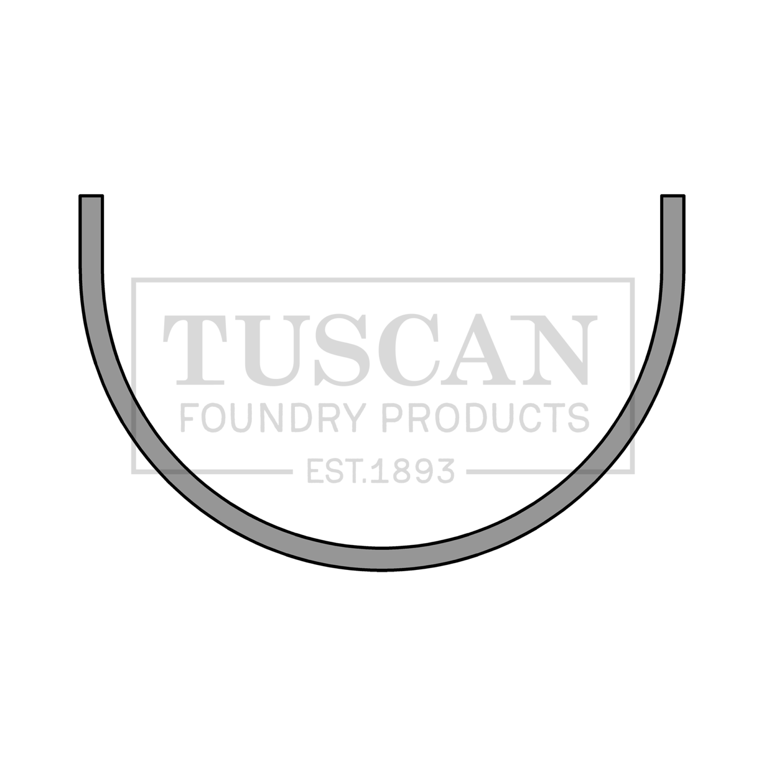 H3 cast iron deep half round gutter - H3 deep cast iron guttering