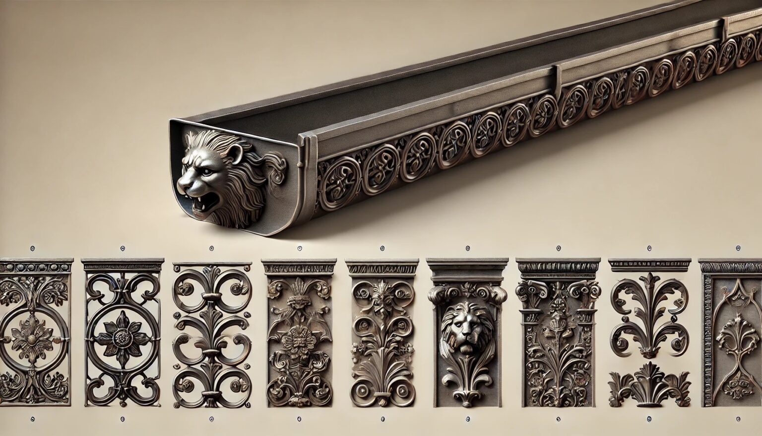 Decorative cast iron gutters - Cast iron gutter embellishments