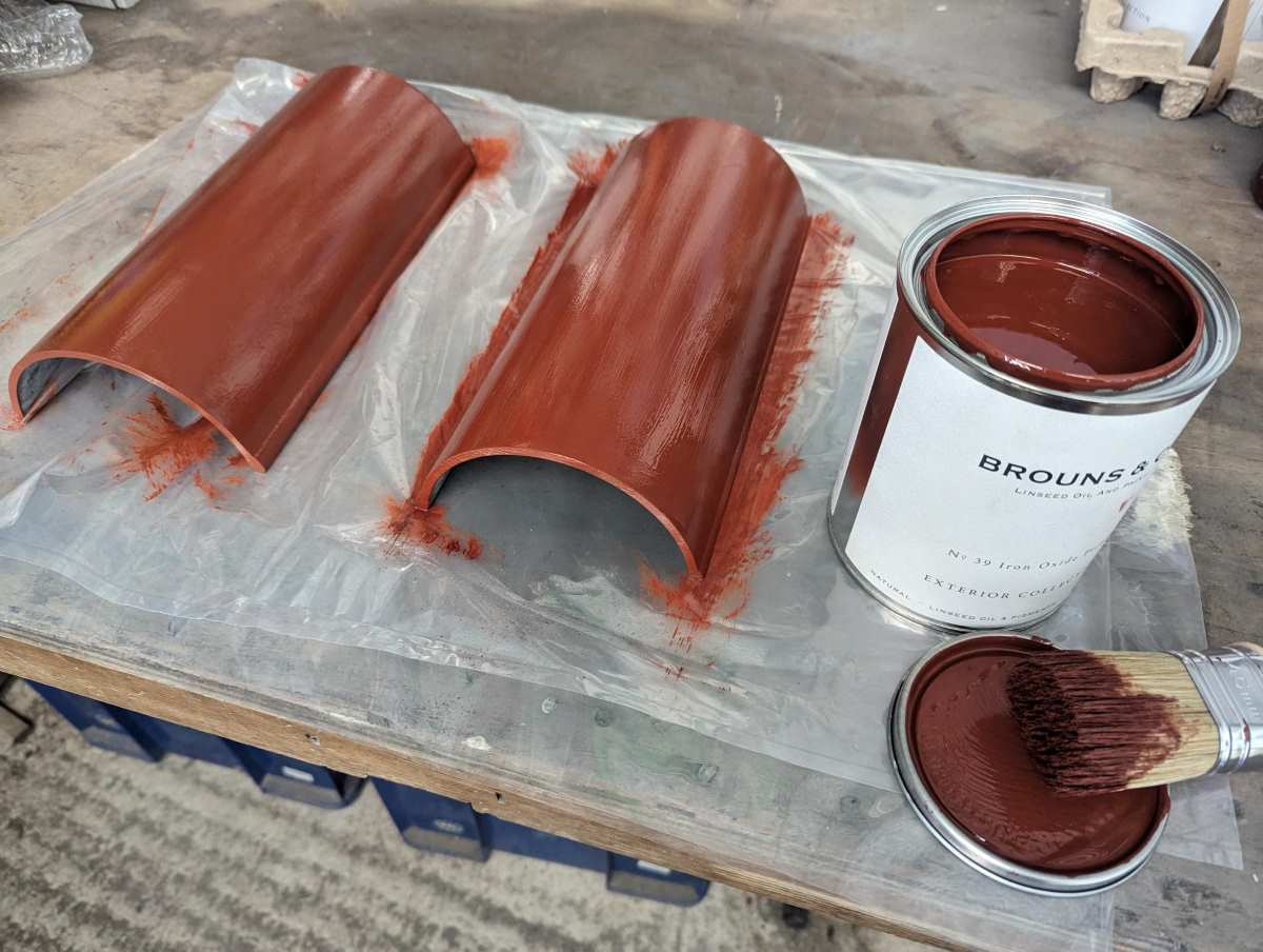 Linseed oil paints on cast iron guttering - traditional paint finishes